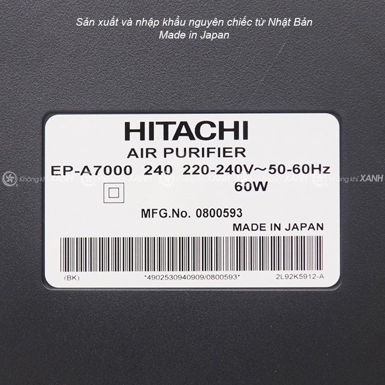 Máy lọc không khí và tạo ẩm Hitachi EP-A7000 | Không Khí XANH - Chia Sẻ Kiến Thức Điện Máy Việt Nam
